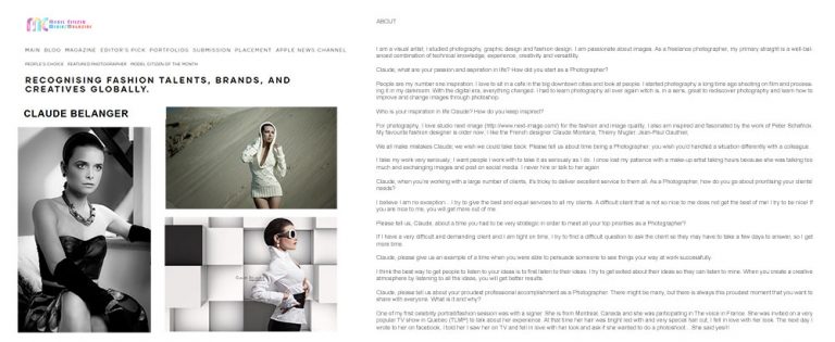 Portrait-Editorial – Claude Belanger photographe